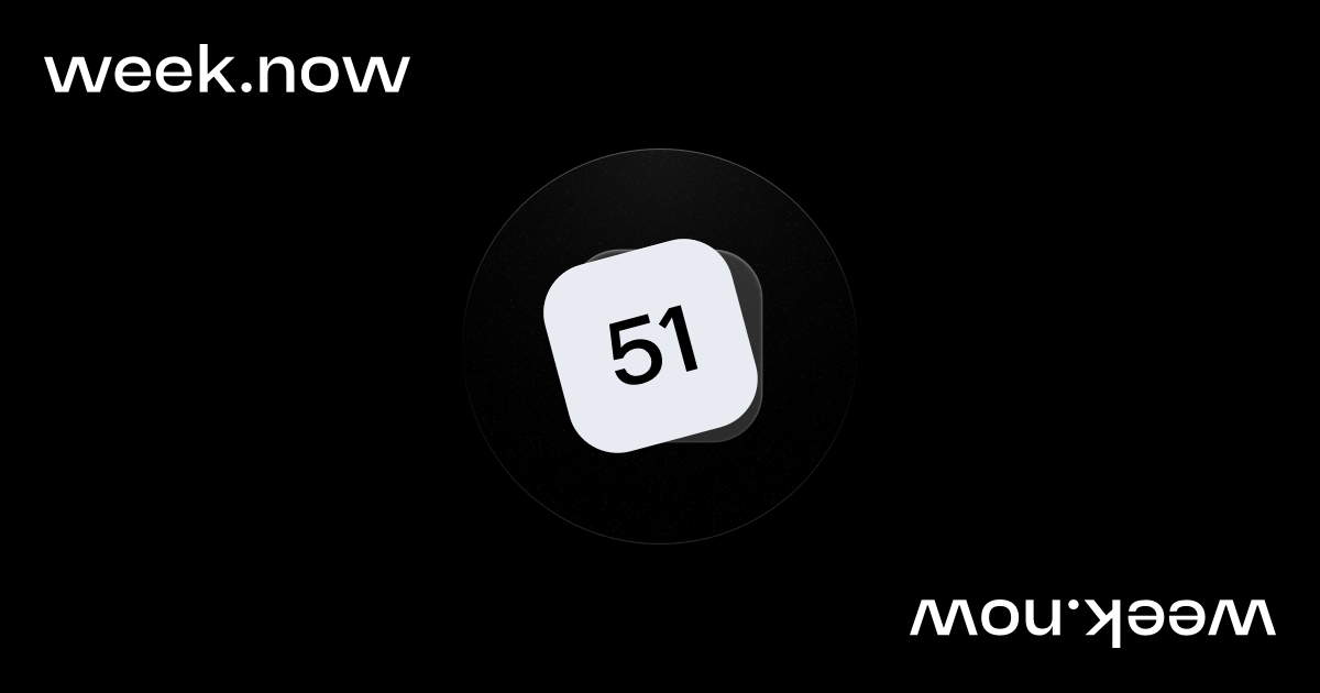 Week. What is the current week number?